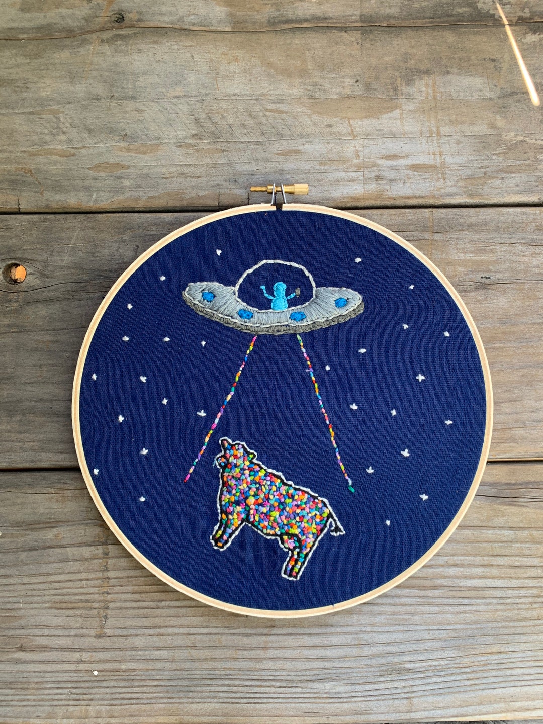 Disco Cow Abduction - Etsy