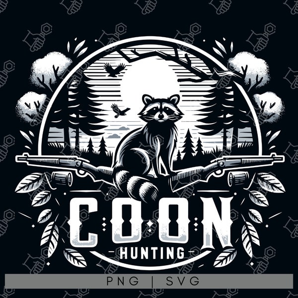 Coon Hunting Svg - Etsy