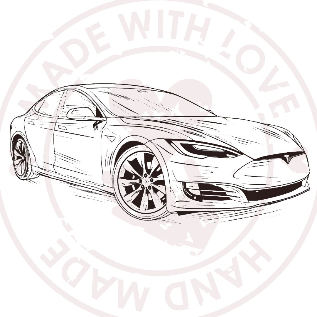 Tesla & Car Themed SVG Bundle 7 Files Model S and Model Y Designs ...