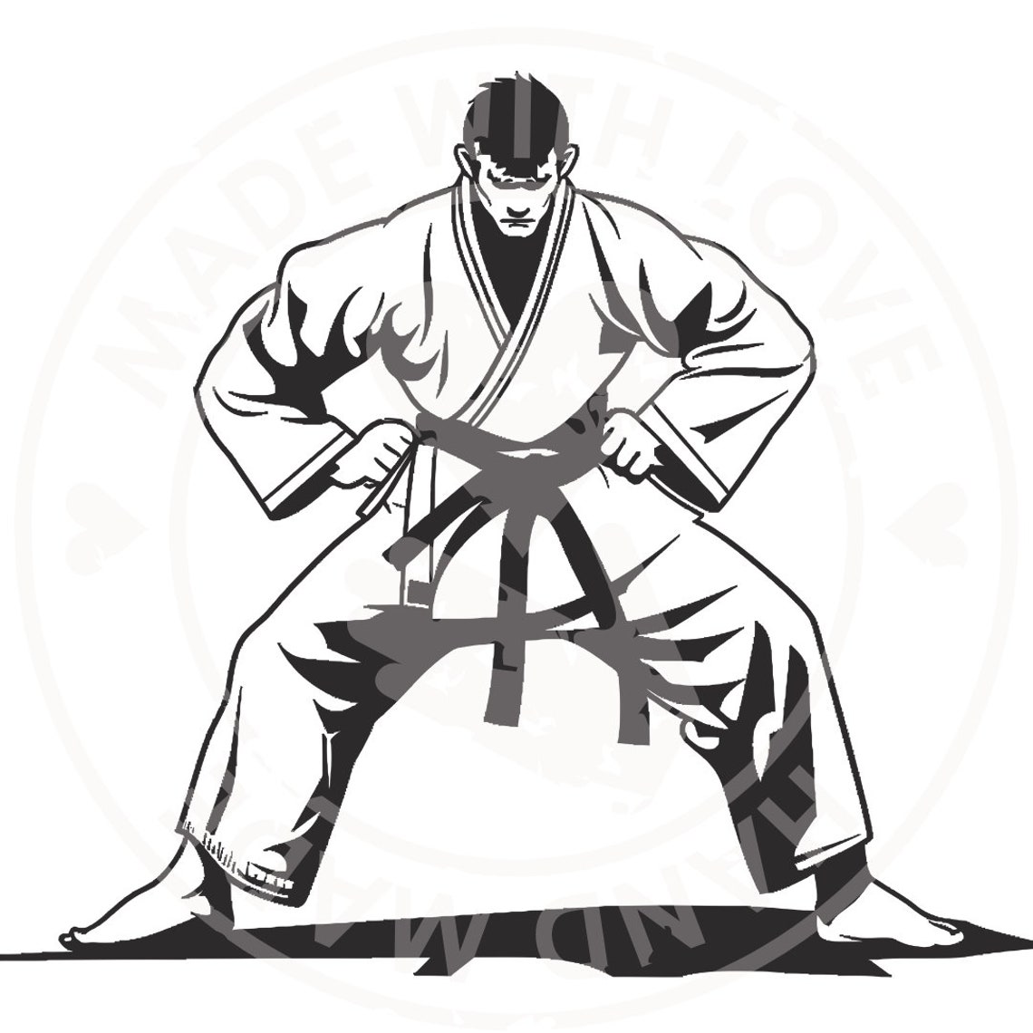 Dynamic Judo Grappler Silhouette High-quality SVG/PNG - Etsy