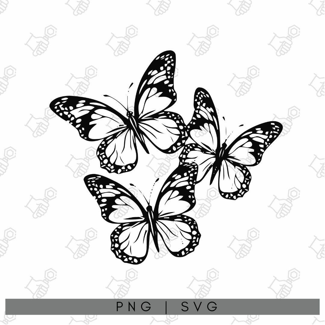 Enchanting Layered Butterfly Swarm SVG Perfect for Cricut & Clipart ...