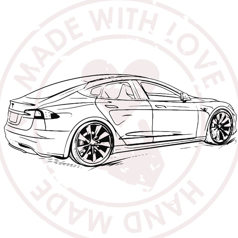 Tesla & Car Themed SVG Bundle 7 Files Model S and Model Y Designs ...