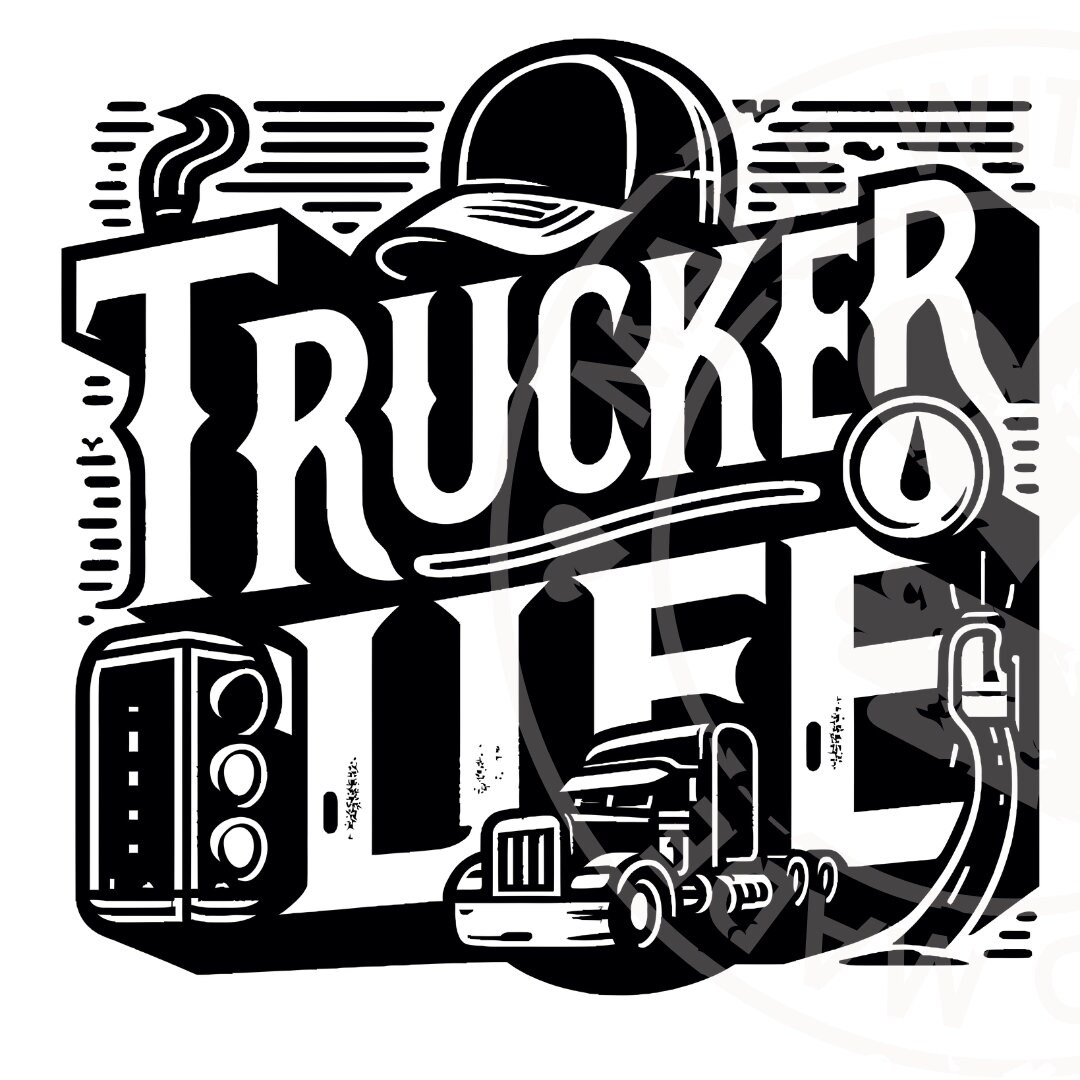 Trucker SVG Bundle Skeleton Truck Driver Trucker Life Digital Art Truck ...