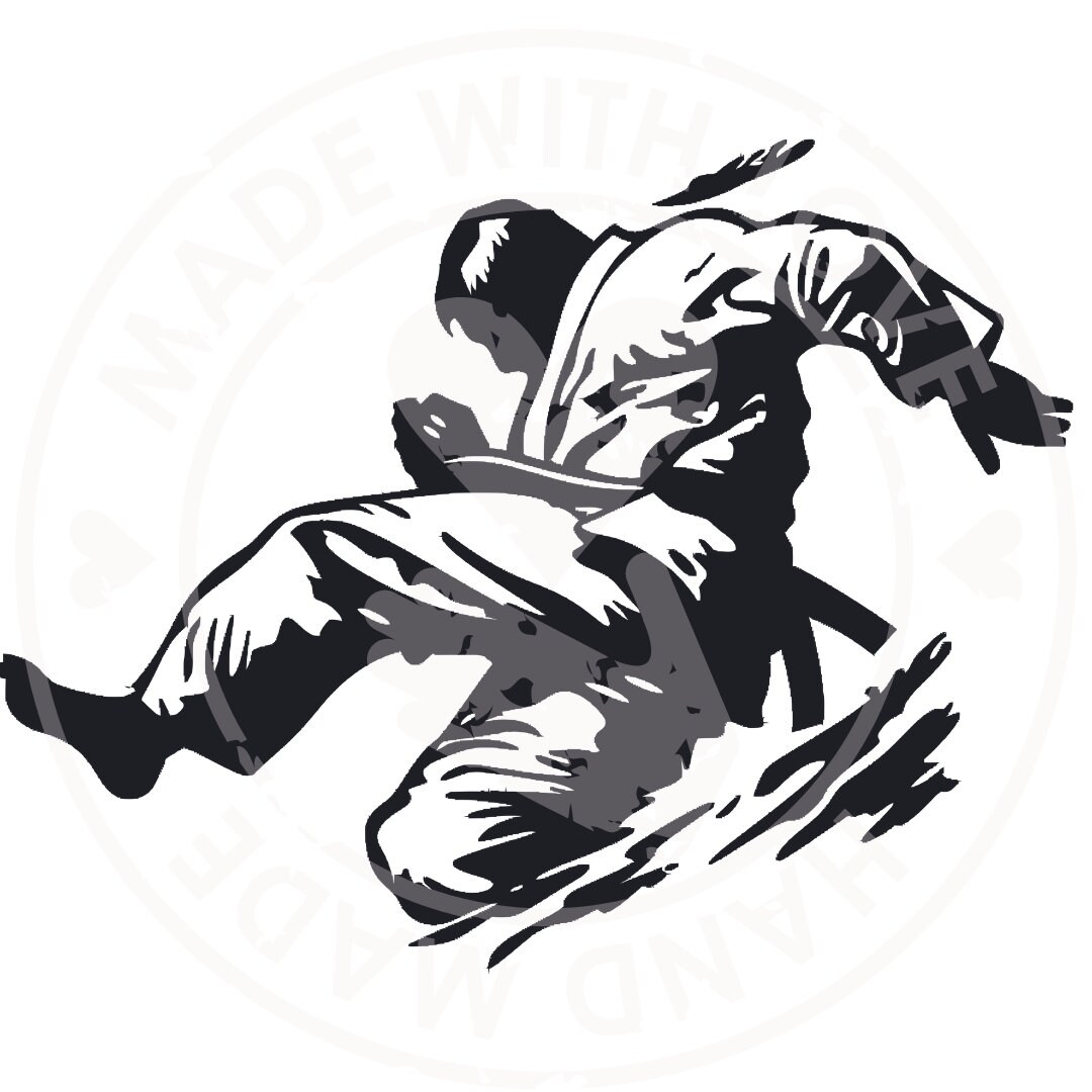 Dynamic Judo Grappler Silhouette High-quality SVG/PNG - Etsy