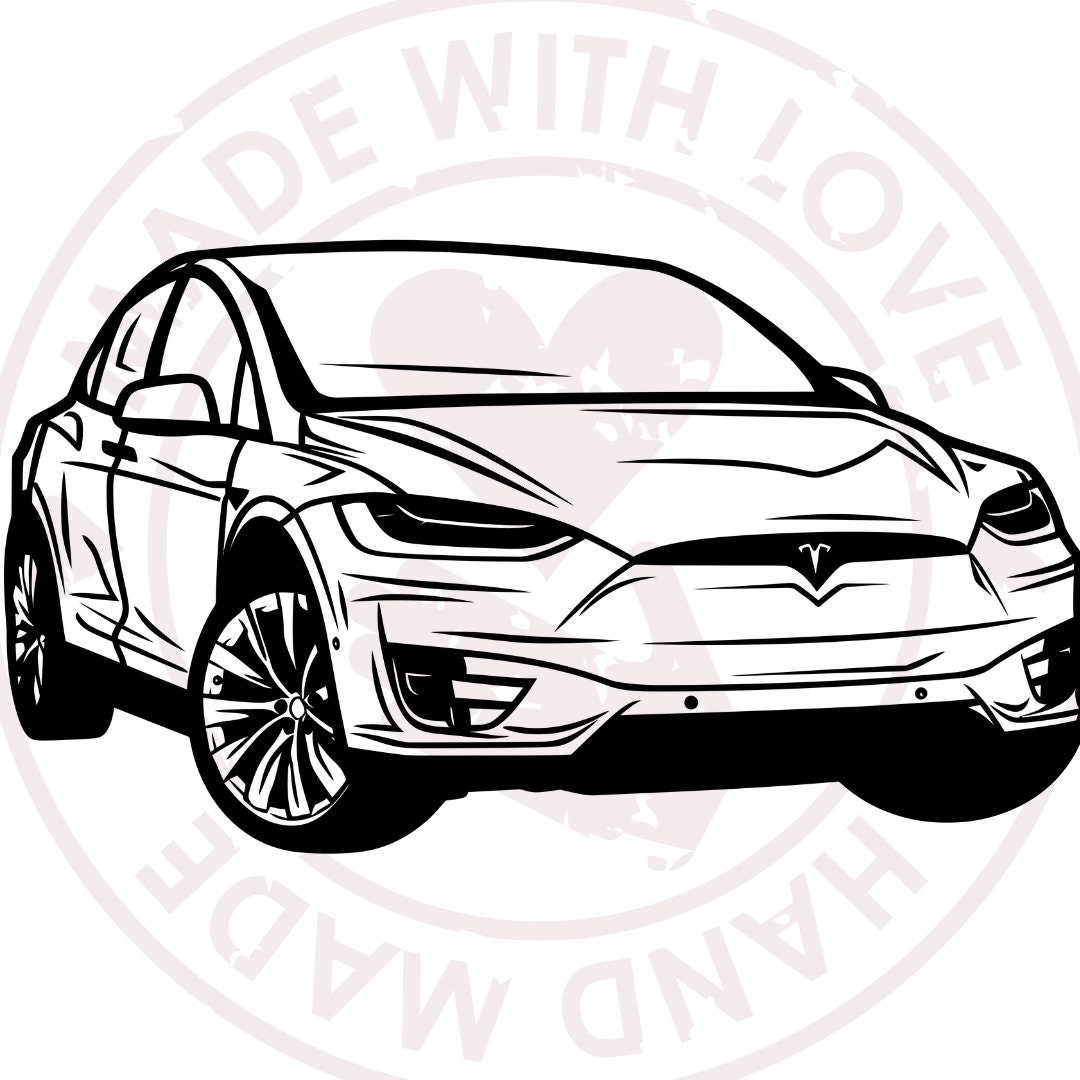 Tesla & Car Themed SVG Bundle 7 Files Model S and Model Y Designs ...