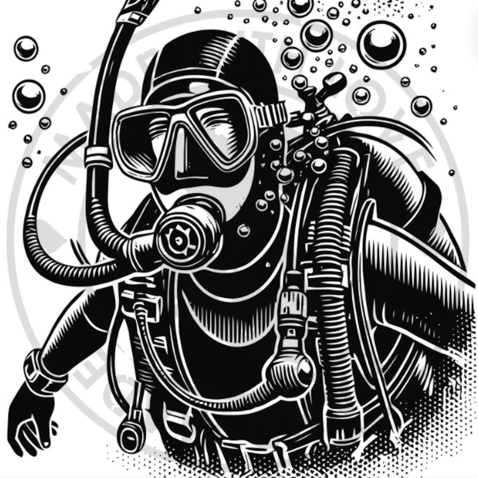 Scuba Diver SVG Cut Files Underwater Diving and Snorkeling Designs for ...