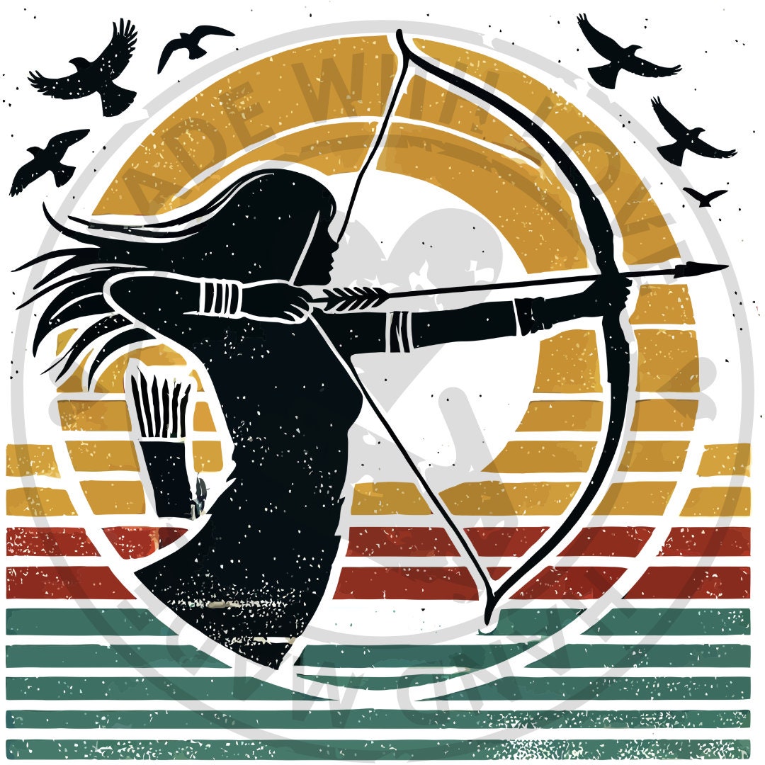 Huntress SVG Girl Bow Hunter Cut File, Woman Archery SVG, Female Archer ...