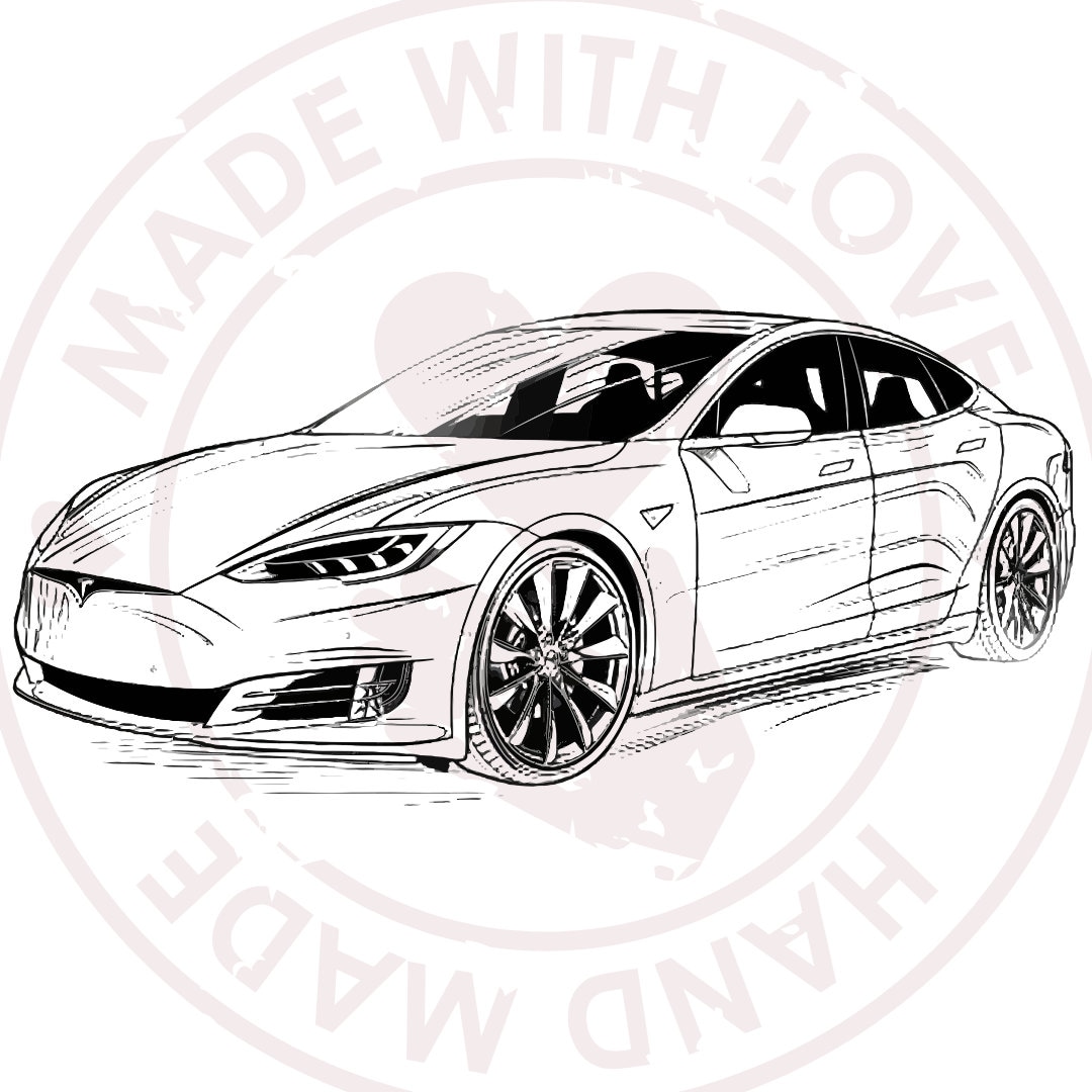 Tesla & Car Themed SVG Bundle 7 Files Model S and Model Y Designs ...