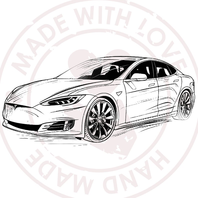 Tesla & Car Themed SVG Bundle 7 Files Model S and Model Y Designs ...