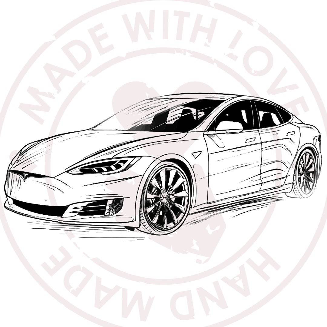 Tesla & Car Themed SVG Bundle 7 Files Model S and Model Y Designs ...