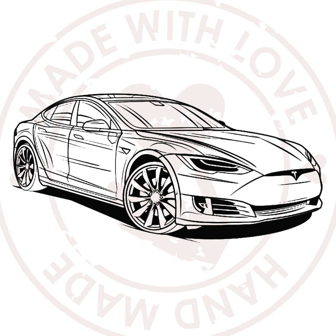 Tesla & Car Themed SVG Bundle 7 Files Model S and Model Y Designs ...