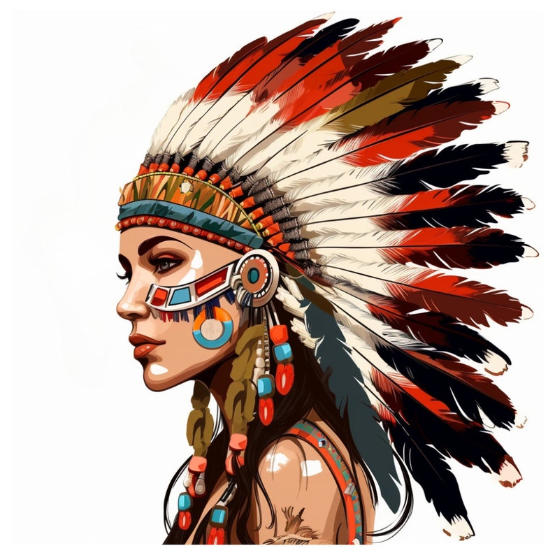 High-quality Native American Indian Goddess Tribal PNG Files, 5 PNG ...