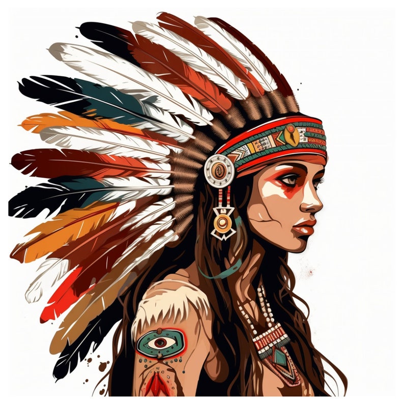 High-quality Native American Indian Goddess Tribal PNG Files, 5 PNG ...