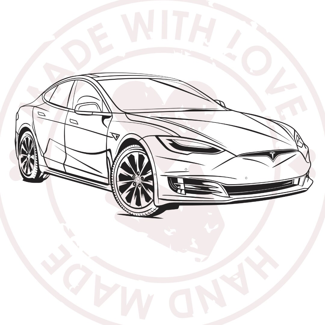 Tesla & Car Themed SVG Bundle 7 Files Model S and Model Y Designs ...