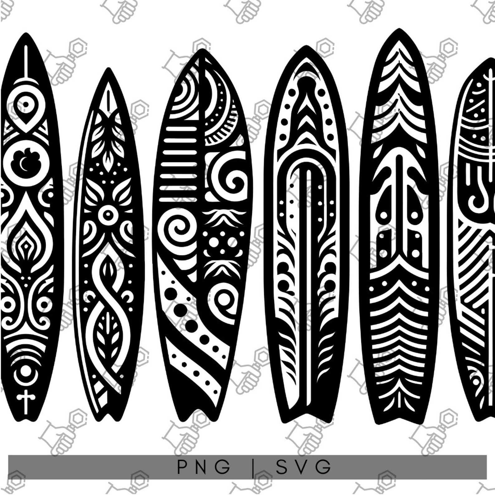 Ultimate Surfboard Design Collection SVG, DXF, PNG, Clipart & Cricut ...