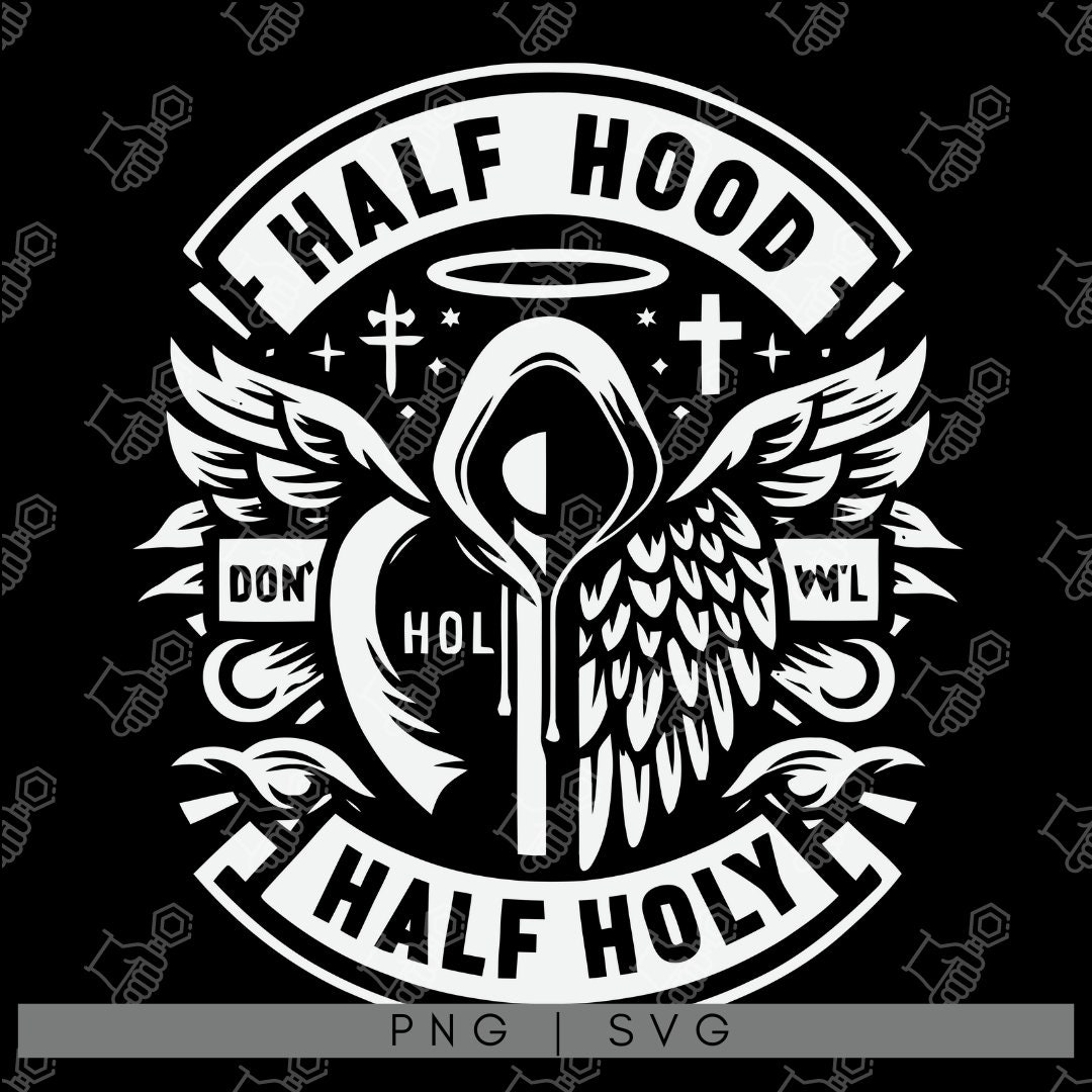 Half Hood Half Holy SVG Pray With Me, Don't Play With Me Humorous ...