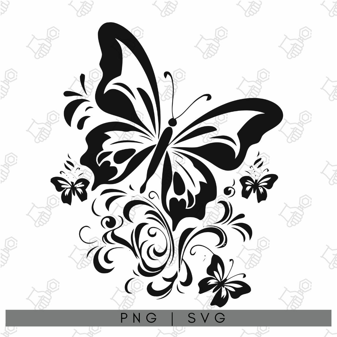 Enchanting Layered Butterfly Swarm SVG Perfect for Cricut & Clipart ...