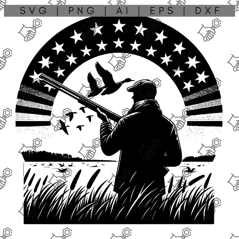 Premium Duck Hunter SVG Bundle American Waterfowl Hunting SVG ...