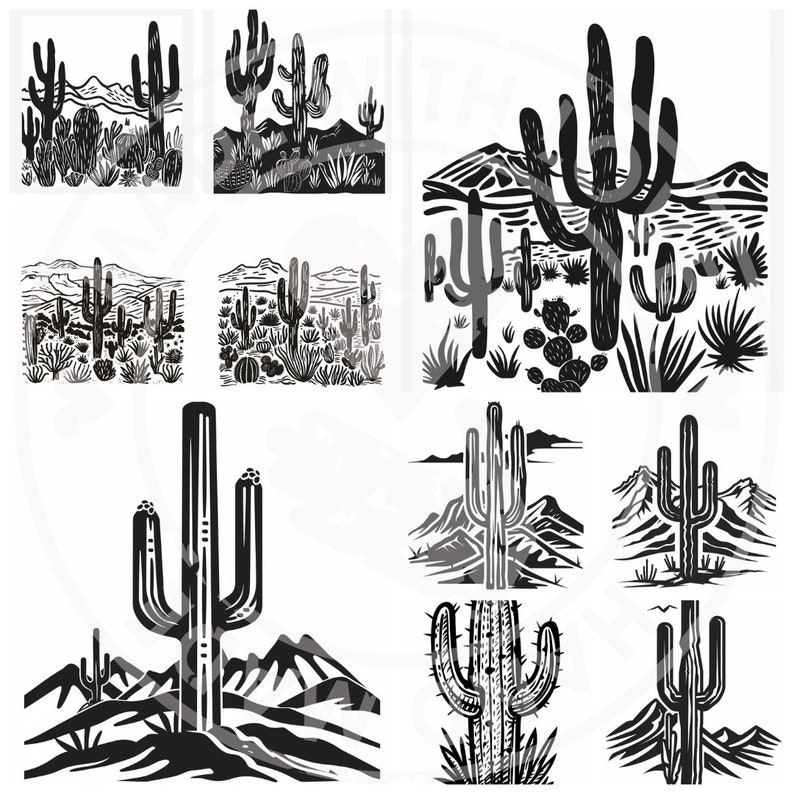Saguaro National Park Giant Cactus Tucson Desert Mountain Sonoran Svg ...
