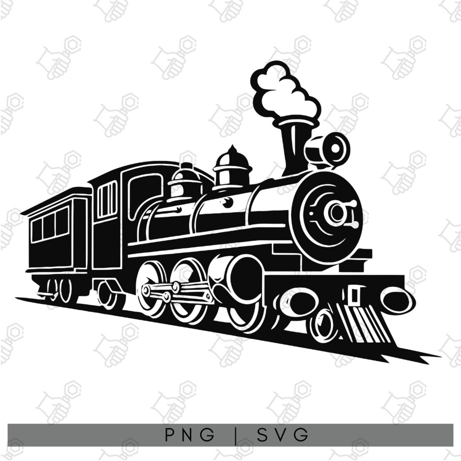 Vintage Steam Engine SVG Bundle: Classic Locomotive, Polar Express ...