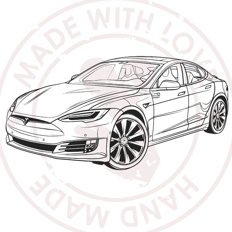 Tesla & Car Themed SVG Bundle 7 Files Model S and Model Y Designs ...
