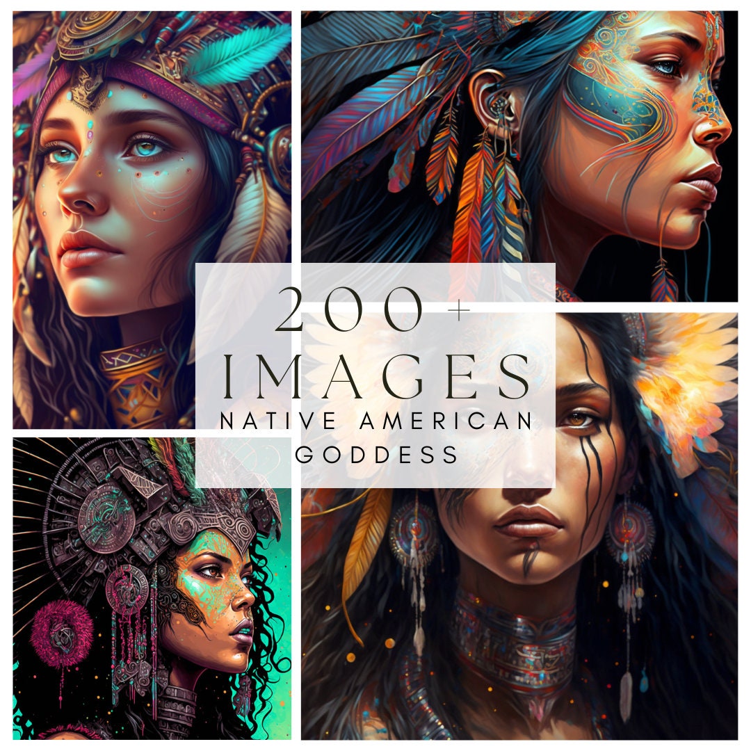 Archivos PNG tribales de la diosa india nativa americana de alta calidad / Más de 200 diseños ...