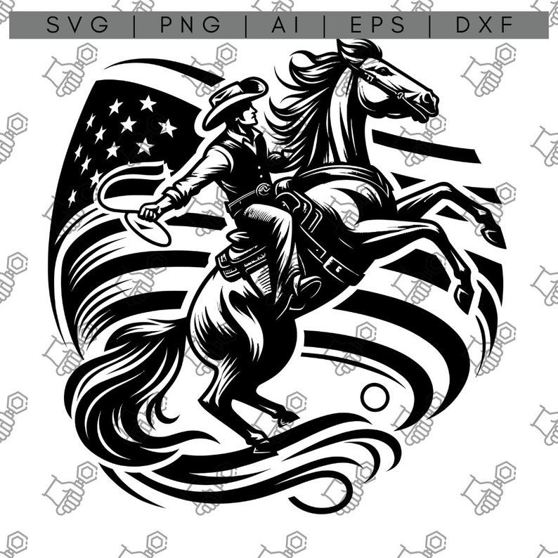 Ultimate Rodeo SVG Bundle Authentic Western Cowboy & Horse SVG Rodeo ...