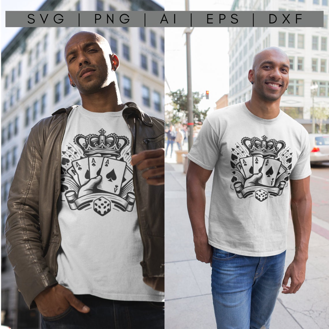 Royal Aces Poker SVG Bundle Playing Cards Cut Files Poker Clipart DXF ...