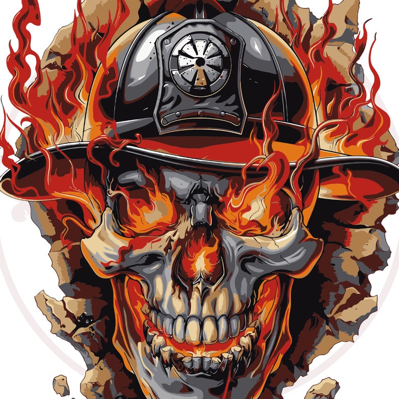 Firefighter Themed SVG PNG Bundle 5 Designs Fire Department Symbols ...