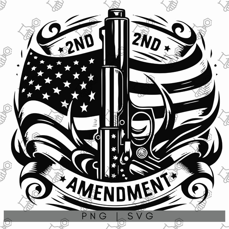 2nd Amendment SVG/DXF/PNG God, Guns, Guts American Freedom Design Patriotic Cut File for ...