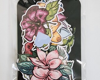 Pack of 8 Beautiful Floral Matte Stickers - Etsy