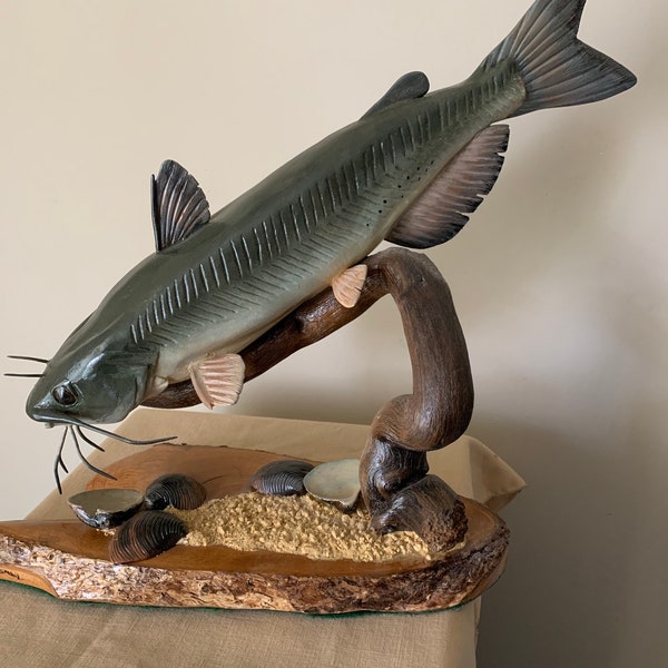 Large Metal Catfish Sculpture - Etsy