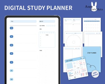 Digital Student Study Planner Templates - Etsy