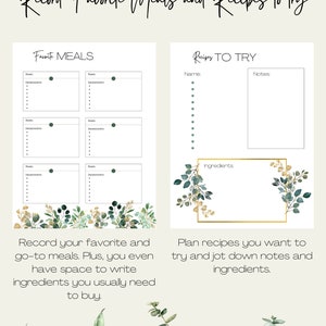 Printable Weekly Meal Planner 8 Page Bundle Instant Download - Etsy