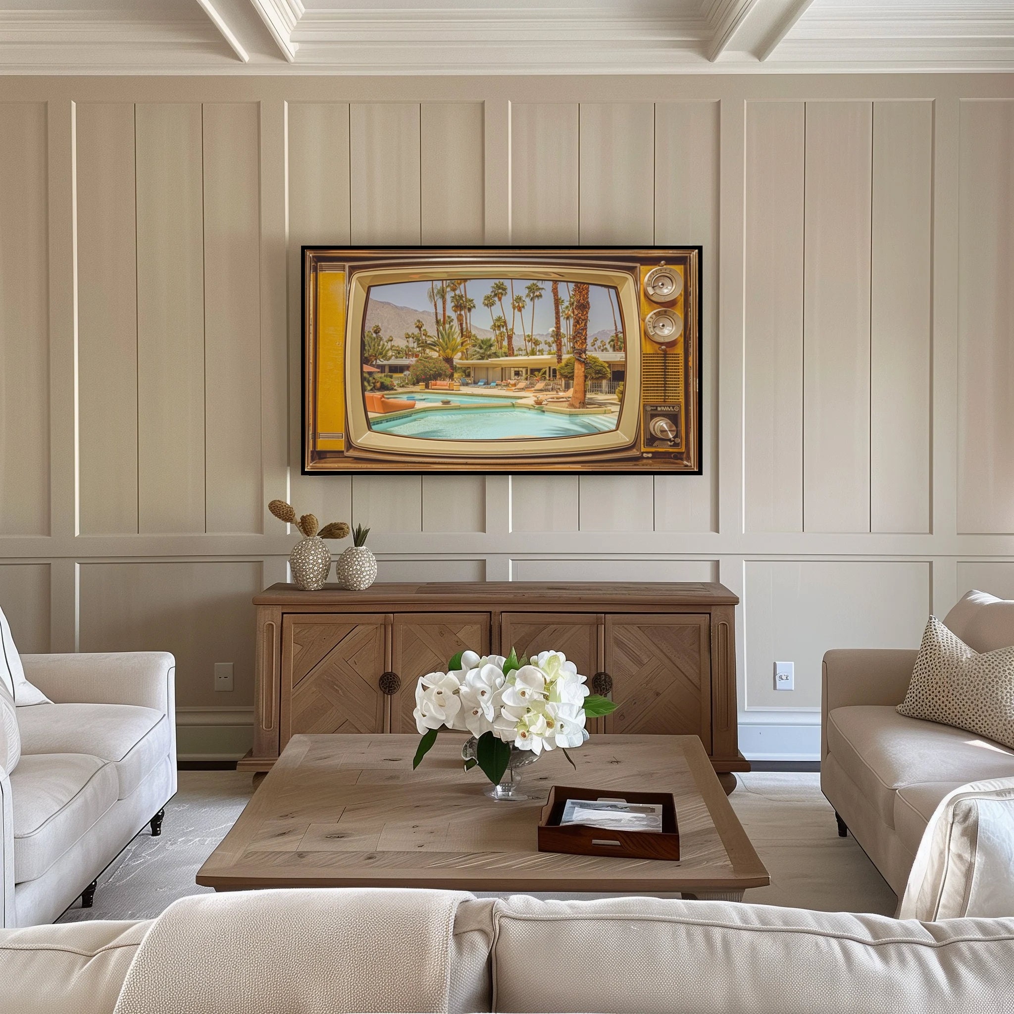 Frame TV Art Retro Screen TV Vintage Tv Screen, Antique Old Television ...