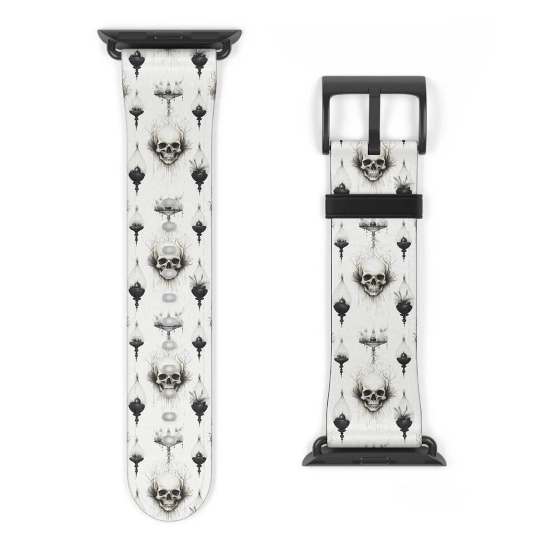 Gothic Skull Watch Band, Apple Watch Strap, Punk Rock Wristband ...