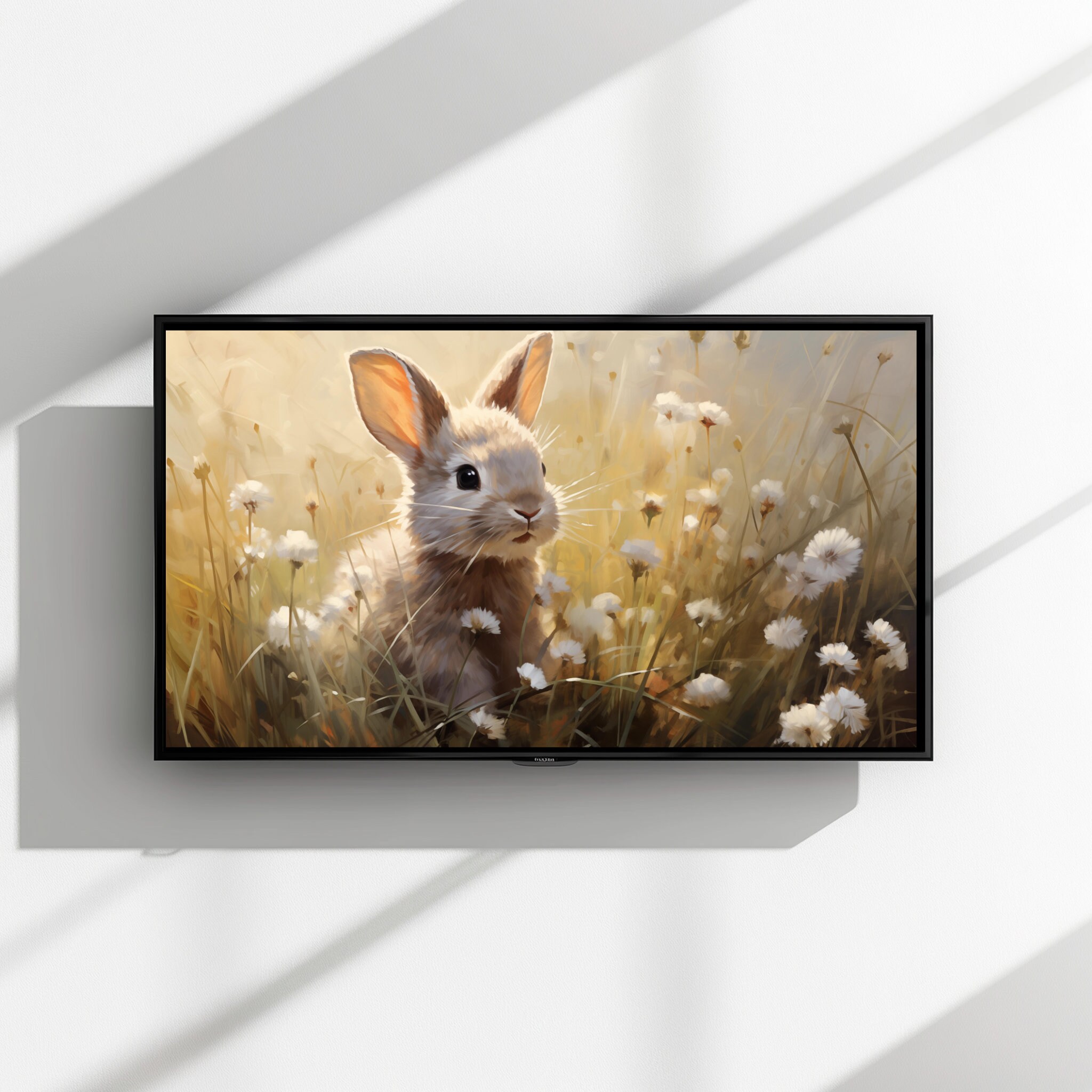 Spring Bunny Rabbit Samsung Frame TV Art, Easter Bunny Rabbit TV Art ...