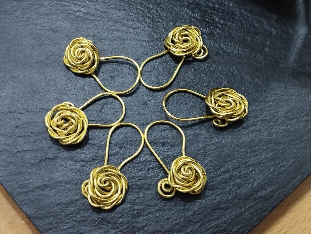 Rose Wine Glass Charms Custom Wire Rose Flower and Spiral Drink Home ...