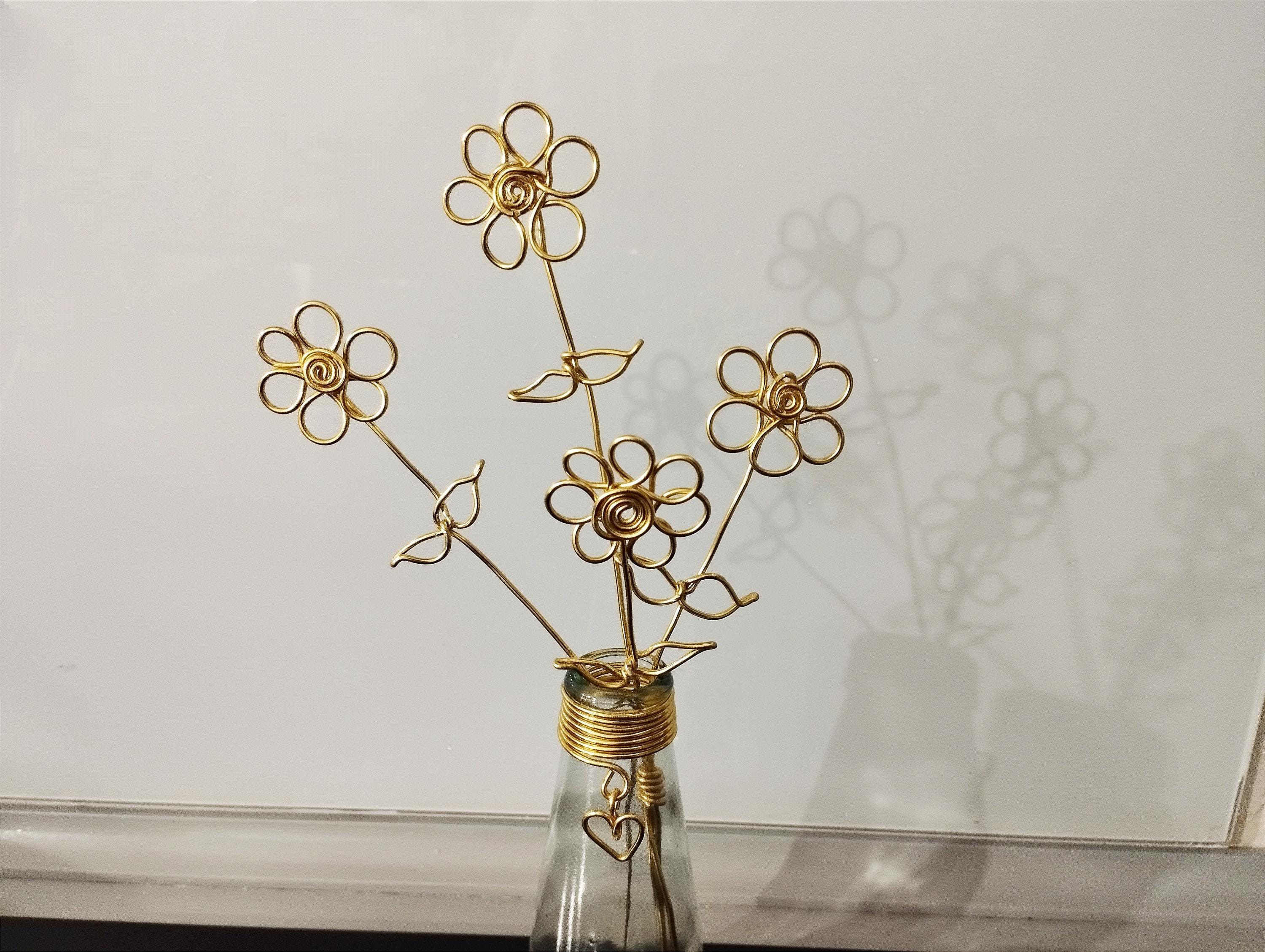 Anodized Aluminum Wire Daisy Bouquet - Everlasting Floral Sculpture - Etsy