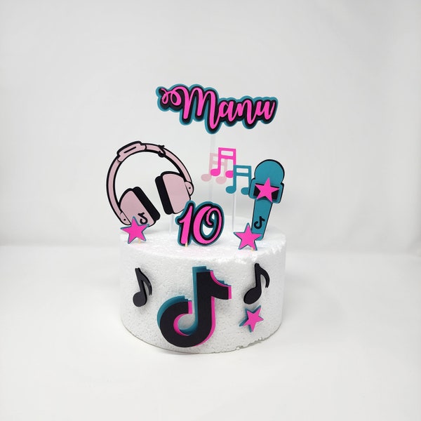 Tiktok Cake Topper - Etsy