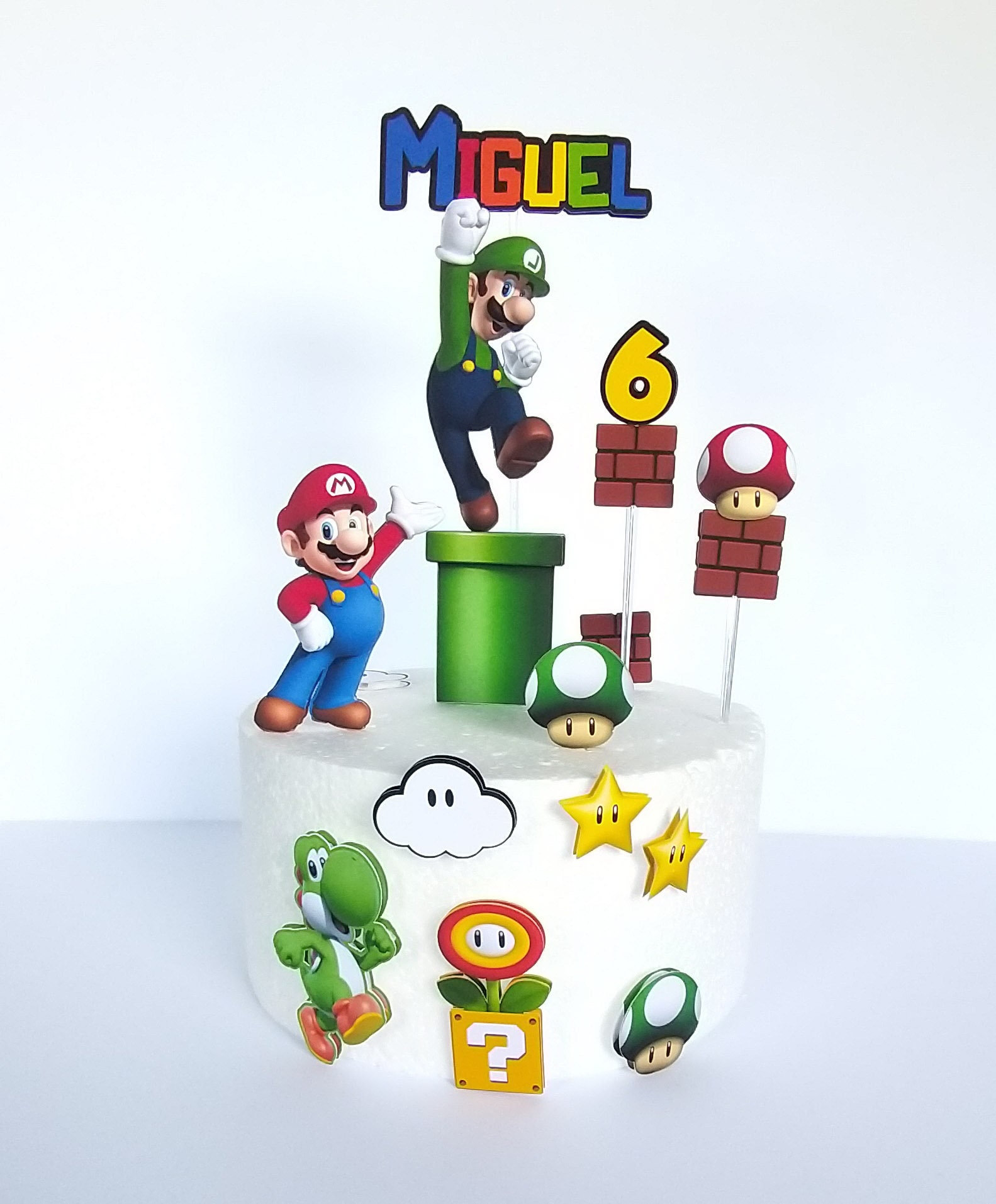 Super Mario Cake Topper / Mario and Luigi - Etsy