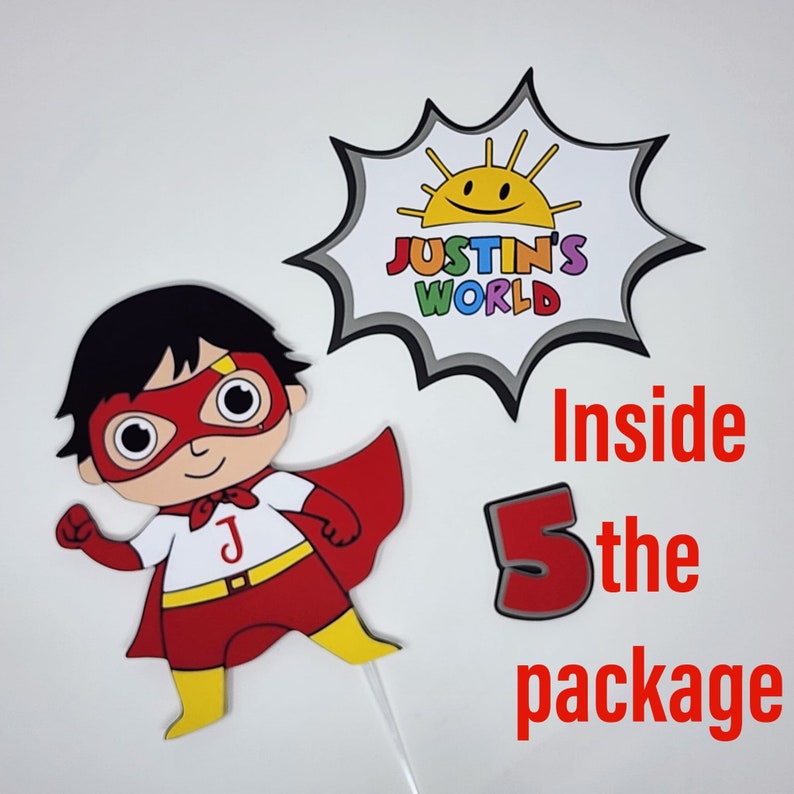 Ryan's World Cake Topper - Etsy
