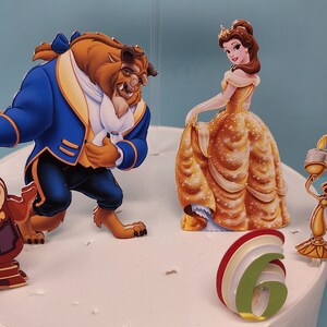 Beauty and the Beast Cake Topper - Etsy