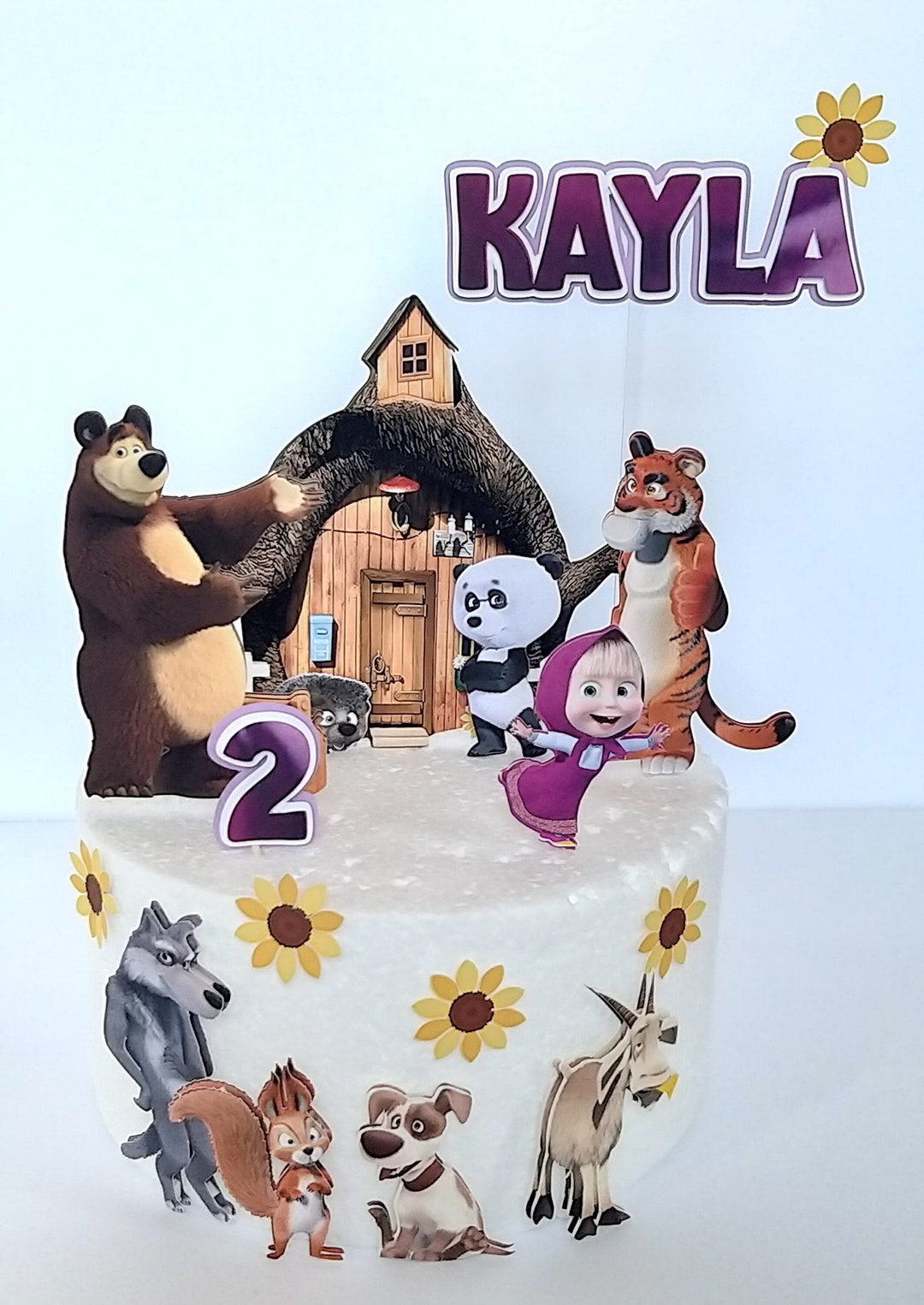 Masha and the Bear Cake Topper /masha E O Urso / Model 2 - Etsy Canada
