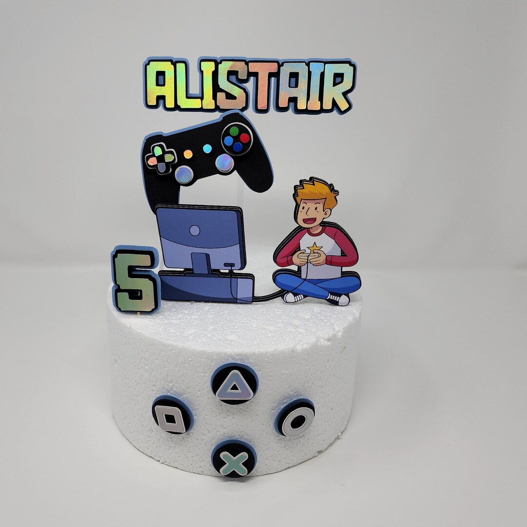 Personalized Gamer Cake Topper - Etsy