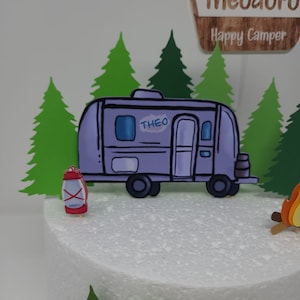 Camping Cake Topper / Happy Camper Cake Topper - Etsy