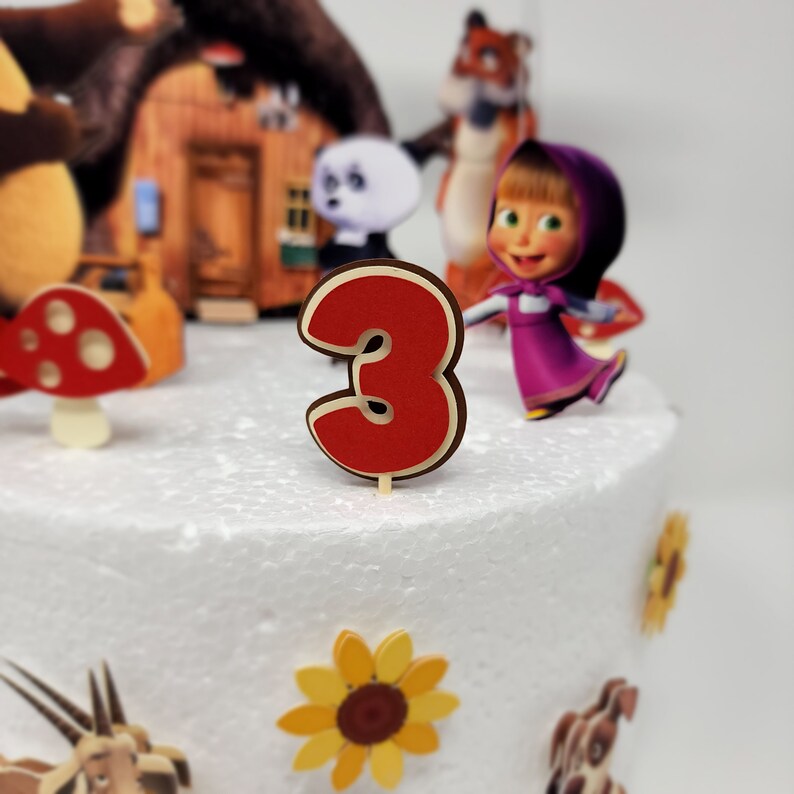 Masha and the Bear Cake Topper /masha and the Bear for Boys - Etsy