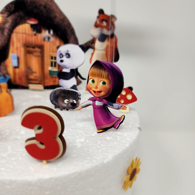 Masha and the Bear Cake Topper /masha and the Bear for Boys - Etsy