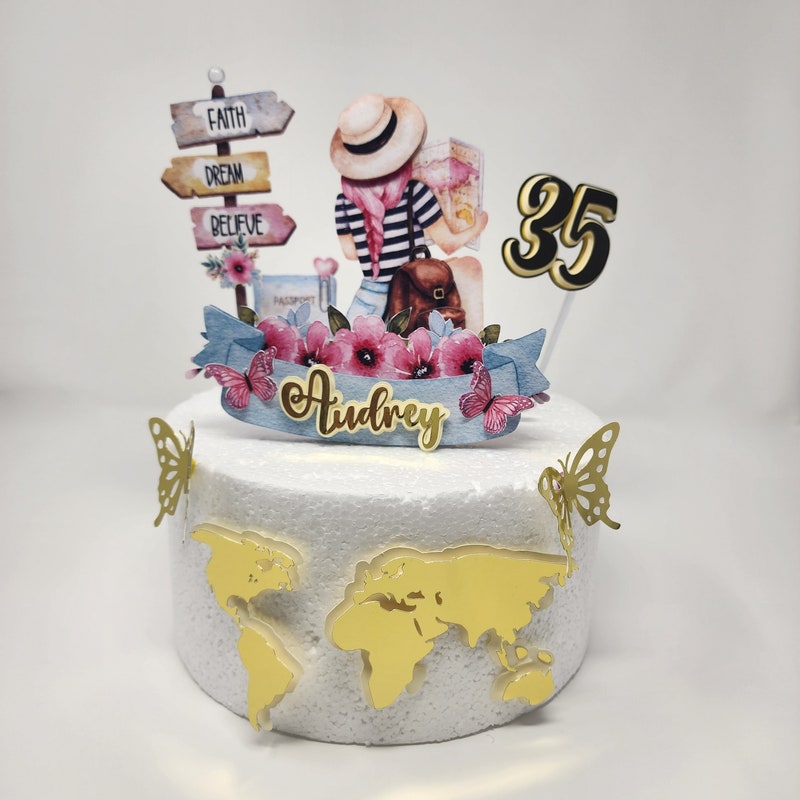 Travel Cake Topper - Etsy