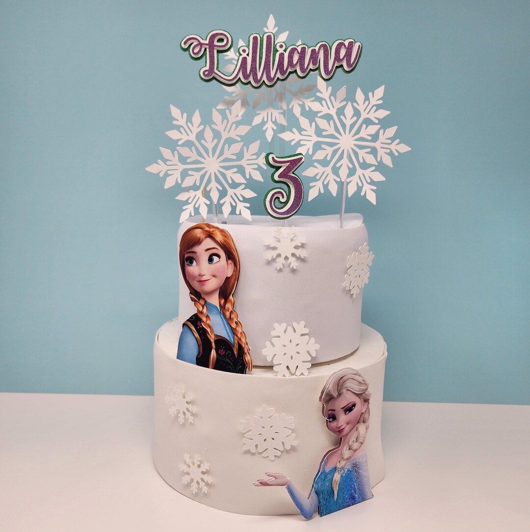 Frozen Cake Topper / Anna and Elsa - Etsy